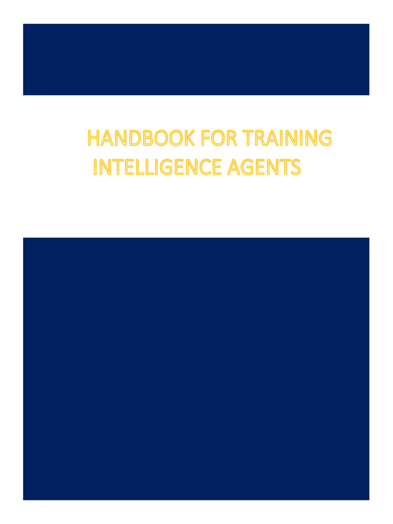 Handbook | PDF | Espionage | Intelligence Assessment