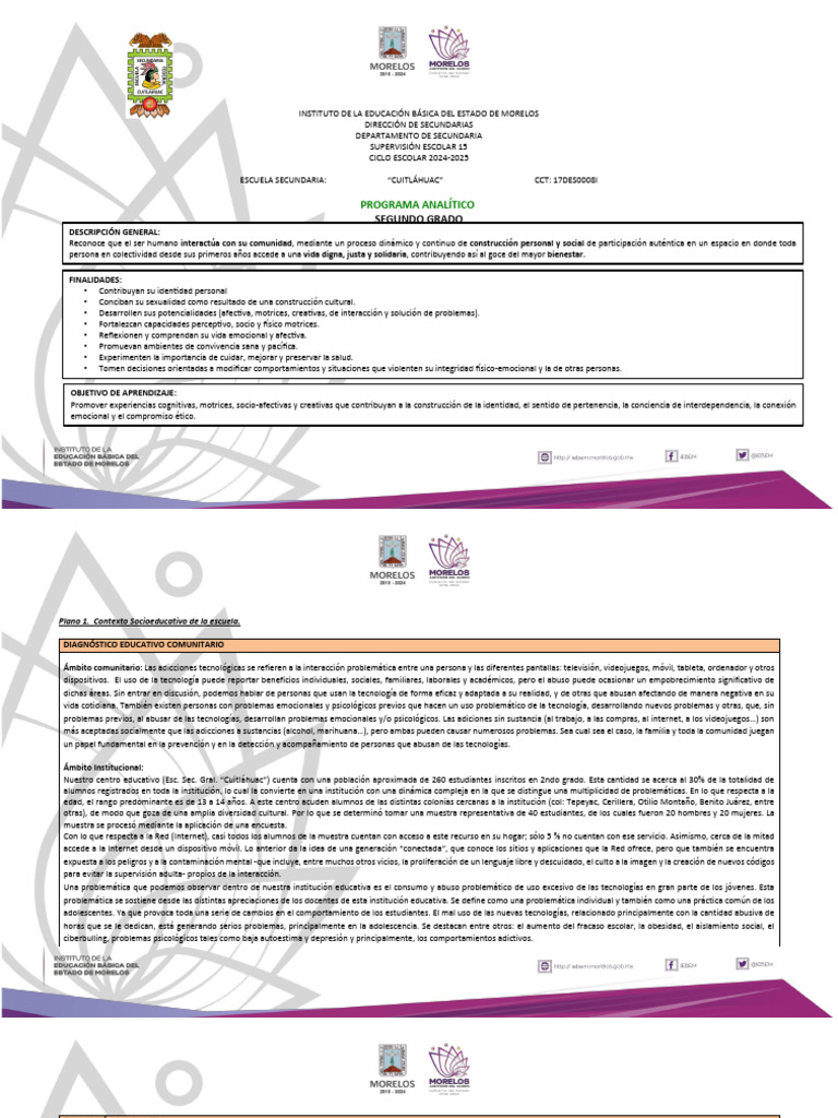 PROGRAMA ANALITICO -2° GDO-CAMPO FORMATIVO DE LO HUMANO A LO COMUNITARIO-CORREGIODO 2024 2025 ...