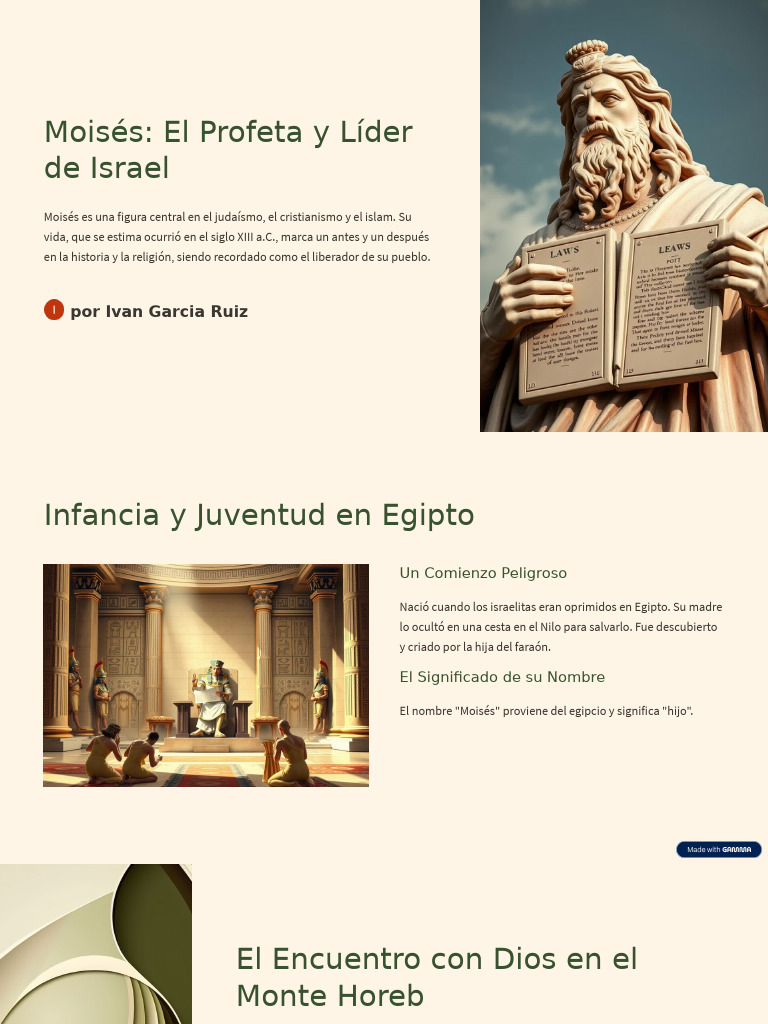 Moises El Profeta y Lider de Israel | PDF | Moisés | Libros de la Torá