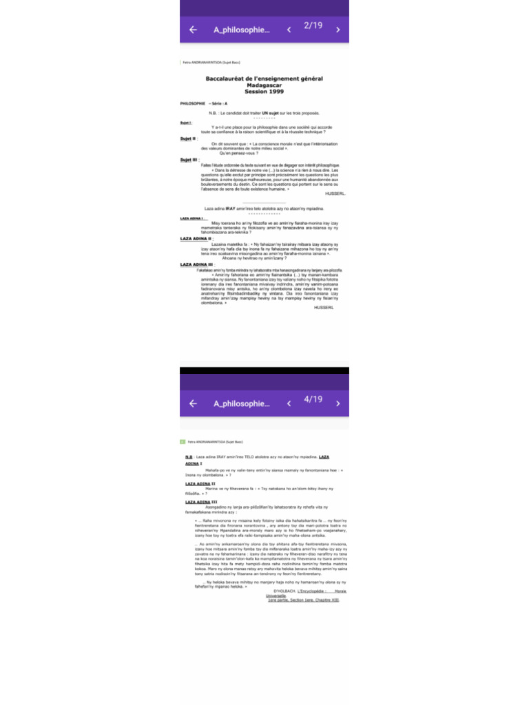 Sujets Types Philo | PDF
