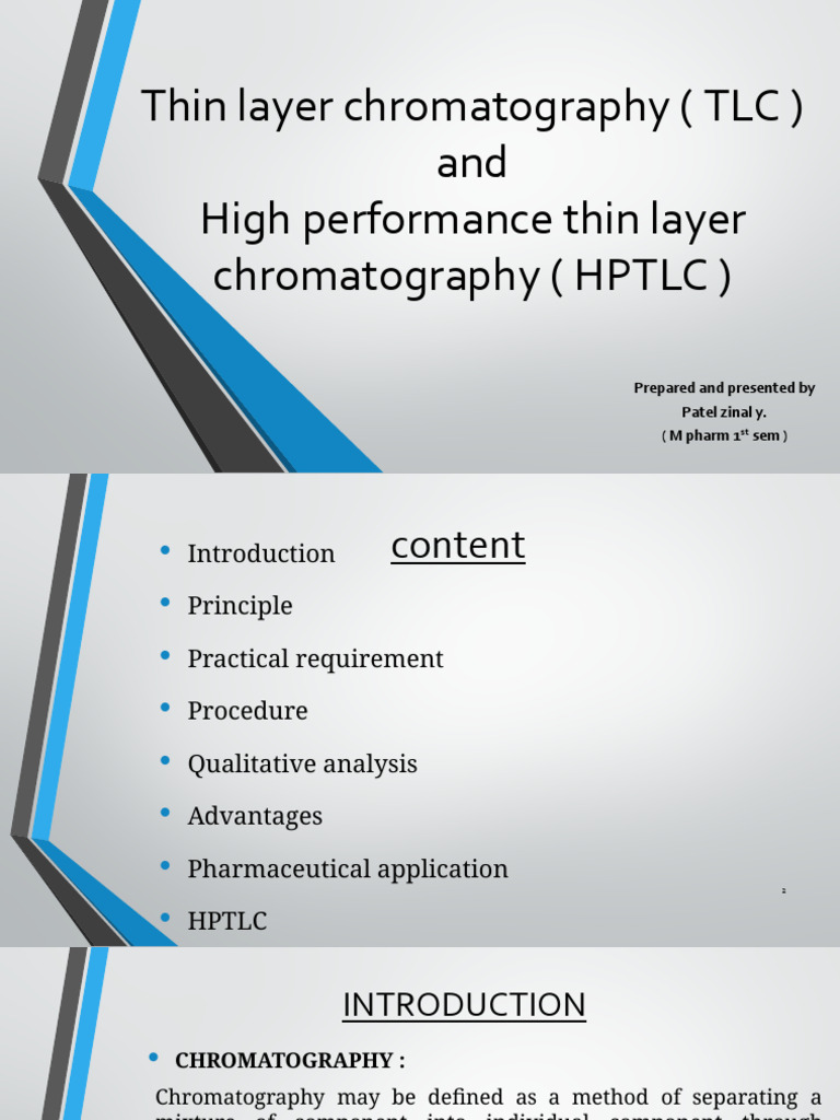 Thin Layer Chromatography-1 | PDF | Thin Layer Chromatography ...