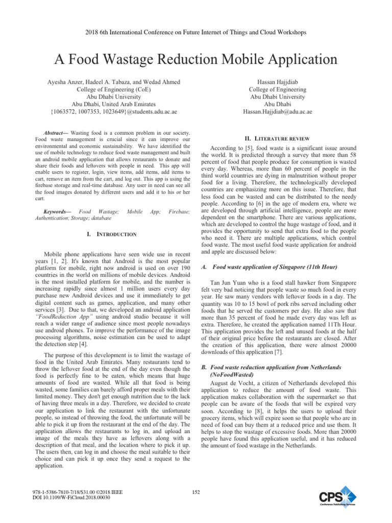 Food Waste Reduction Mobile App | PDF | Android (Operating System ...