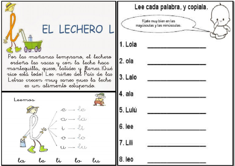 Ficha - Consonante L - Lee | PDF