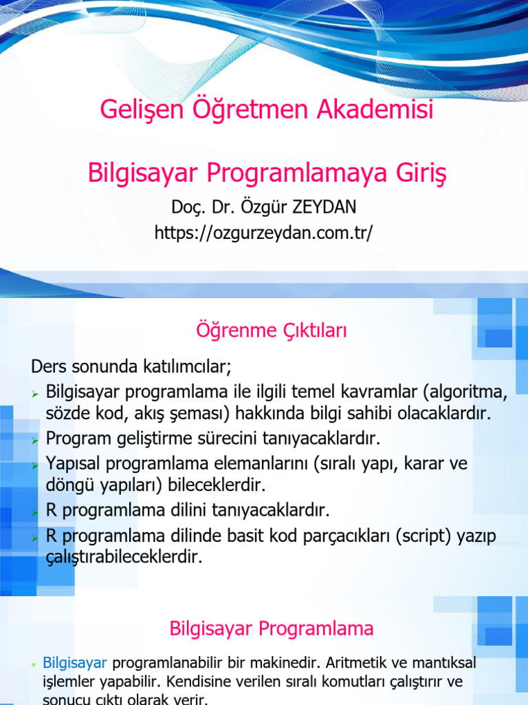 R Programlamaya Giris | PDF