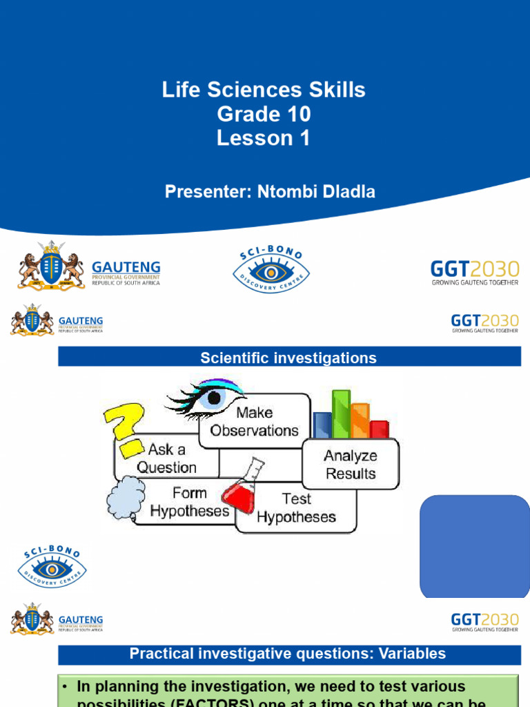 Grade 10 Scientific Investigation Guide | PDF | Experiment | Hypothesis
