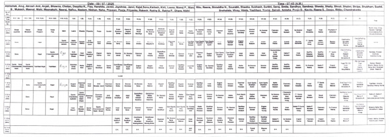 Revised Time Table | PDF