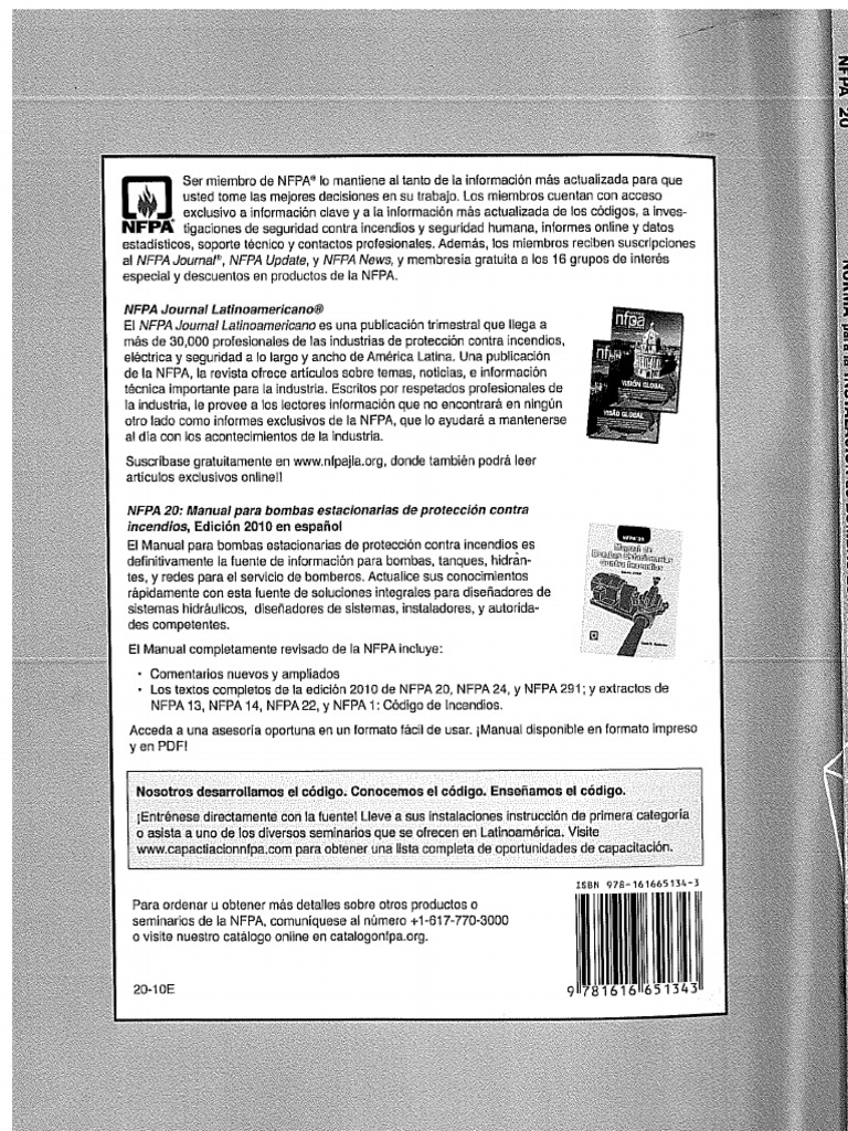 Nfpa 20 - 2010 Español | PDF