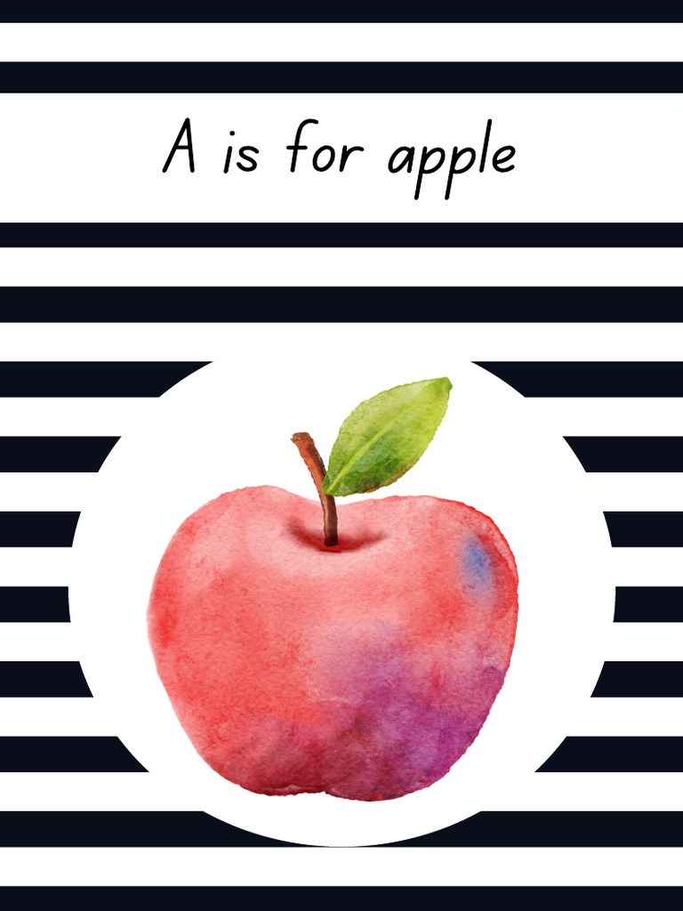 Watercolor Alphabet Food Posters | PDF