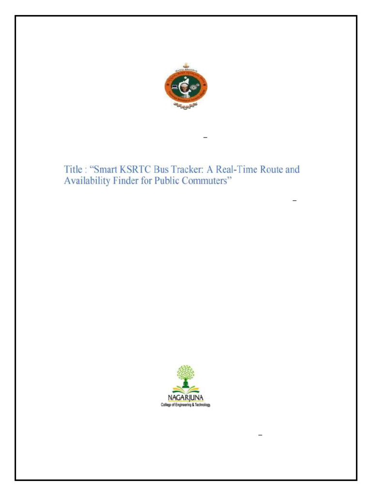 Synopsis - Format - Project - Phase1 1 | PDF | Bus | Public Transport