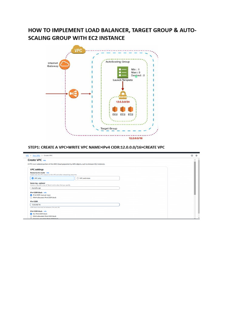 Lab-9 - How To Implement Load Balancer - Target Group - Autoscaling Group in Ec2 | PDF | Load ...