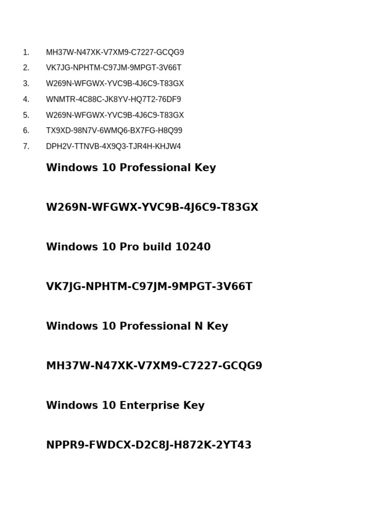Windows 10 Professional Key | PDF