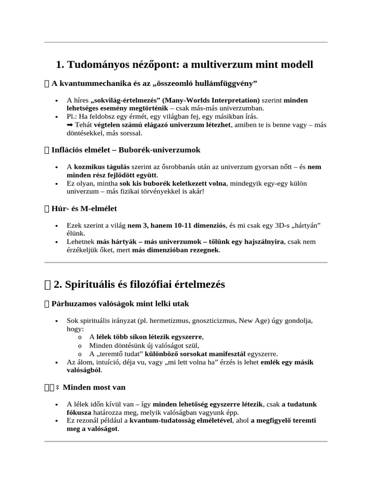 Párhuzamos Univerzumok | PDF