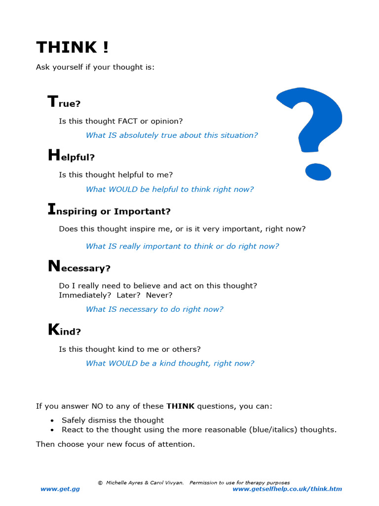 Effective Thought Evaluation Guide | PDF