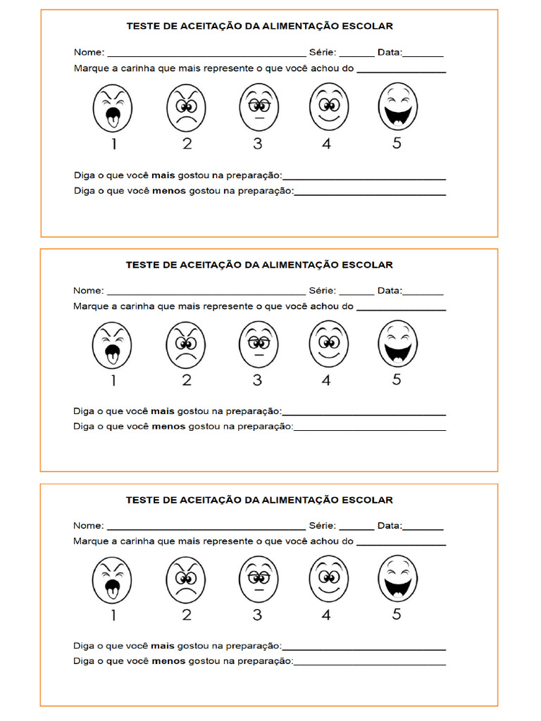 Teste de Aceitabilidade - Escala Hedônica | PDF