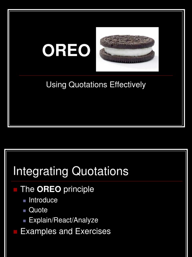 Oreo PPT in Marketing | Science | Philosophical Science