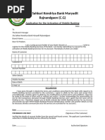 Mobile Banking Application Form | PDF | Banks | Banking
