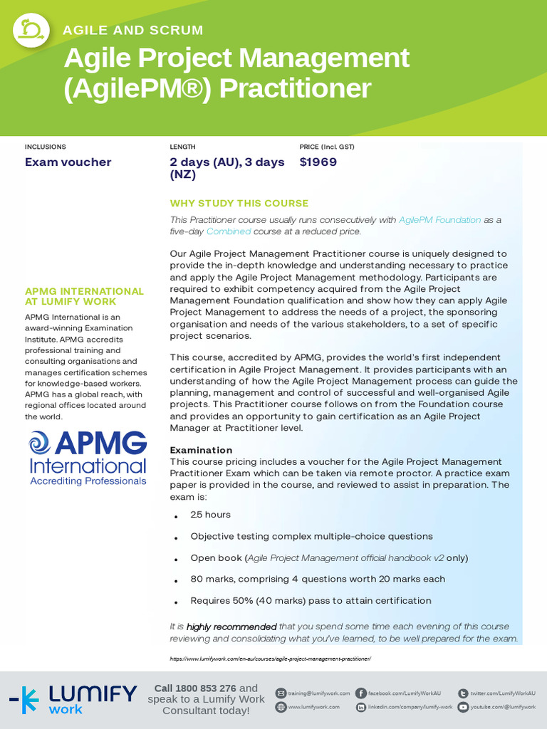 AgilePM Practitioner Course Overview | PDF | Agile Software Development