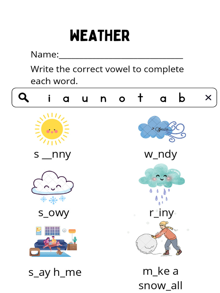 Unit 8 Weather Lesson 3 | PDF