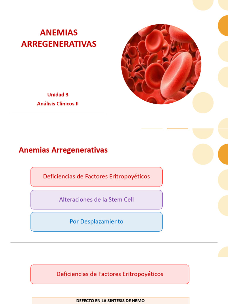 Anemias Arregenerativas: Tipos y Causas | PDF | Anemia | Enfermedades y ...