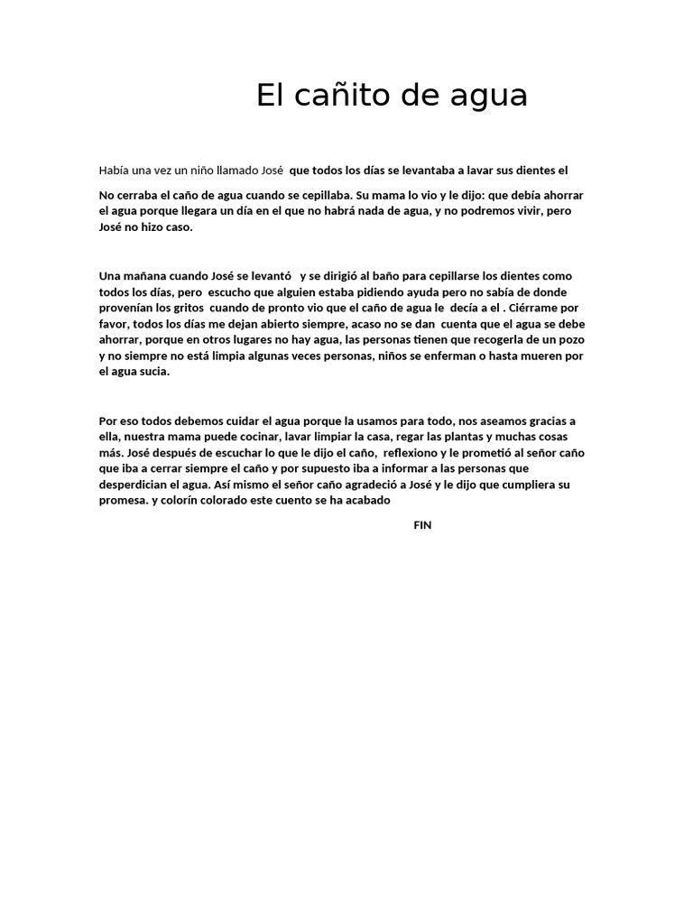 El Cañito de Agua | PDF
