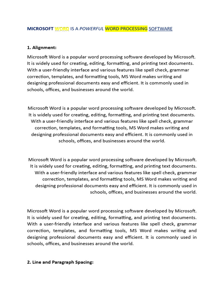 Priyangka Ojah MS Word Font and Paragraph Practice | PDF | Microsoft ...
