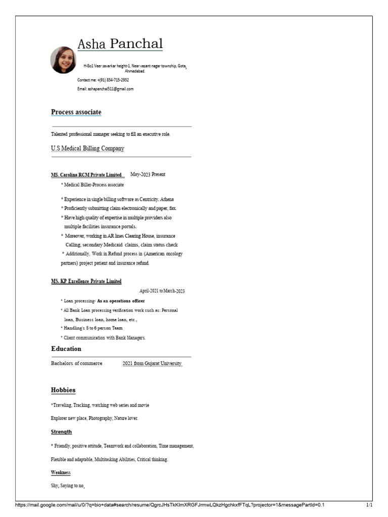 Asha resume | PDF