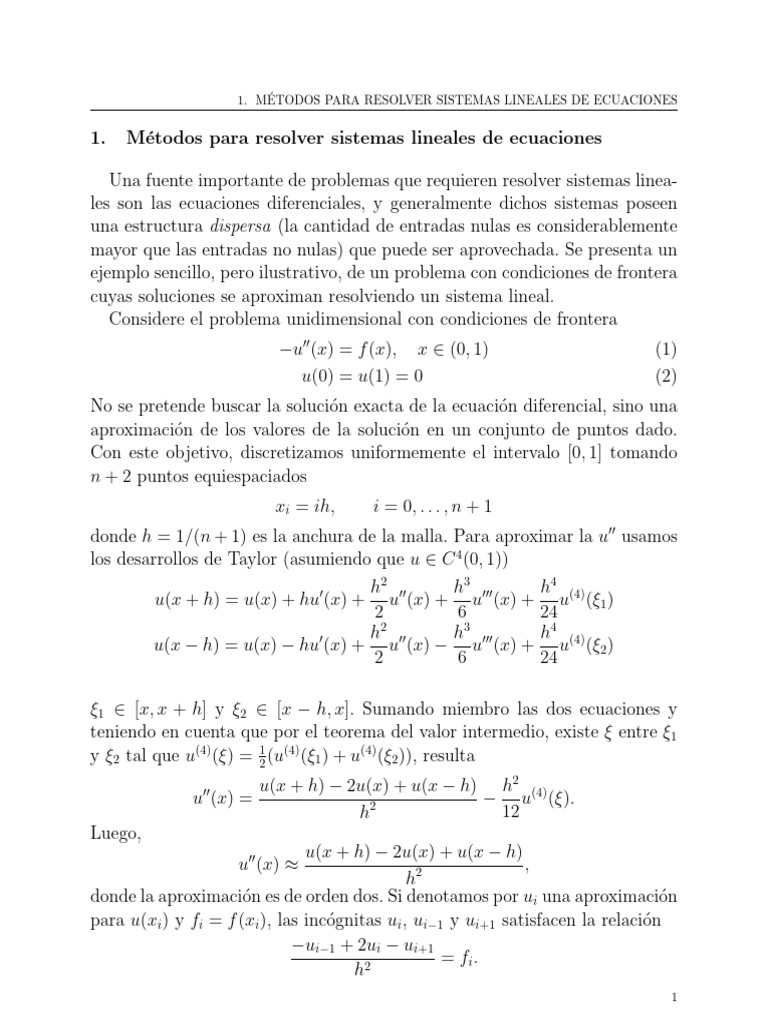 Metodos Sistemas Lineales | PDF | Norma (Matemáticas) | Ecuaciones