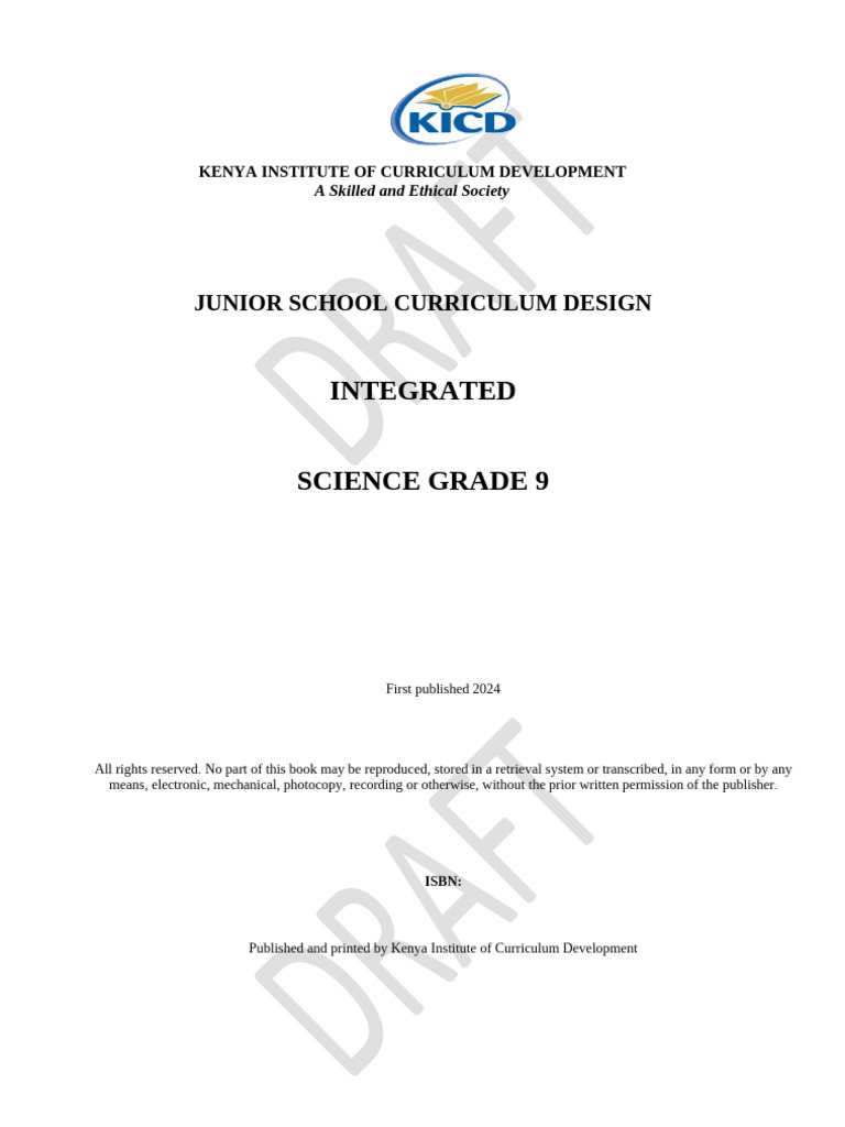 Junior School Integrated Science Curriculum | PDF | Chemical Elements ...