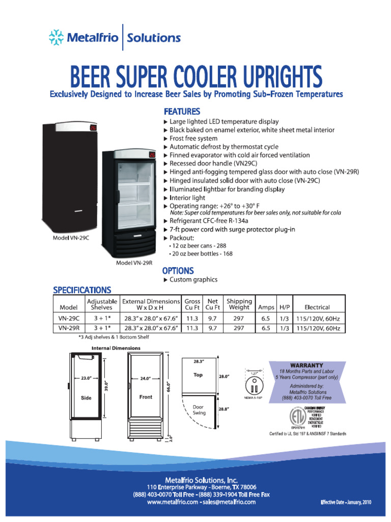 Metalfrio Refrigerador | PDF