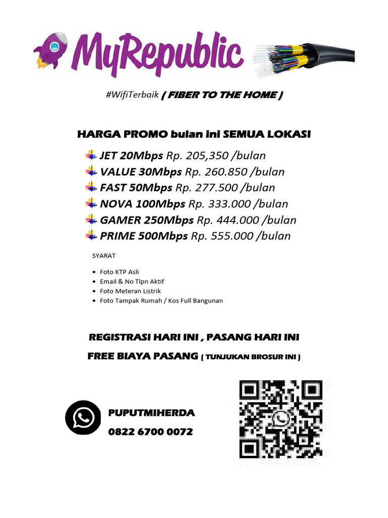 Wifi Fiber Terbaik Promo Bulan Ini | PDF