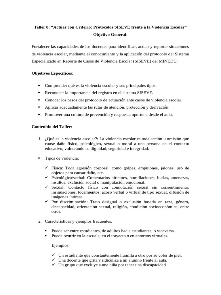 08 TEMA-Protocolos Frente A Situaciones de Violencia Escolar (SISEVE ...