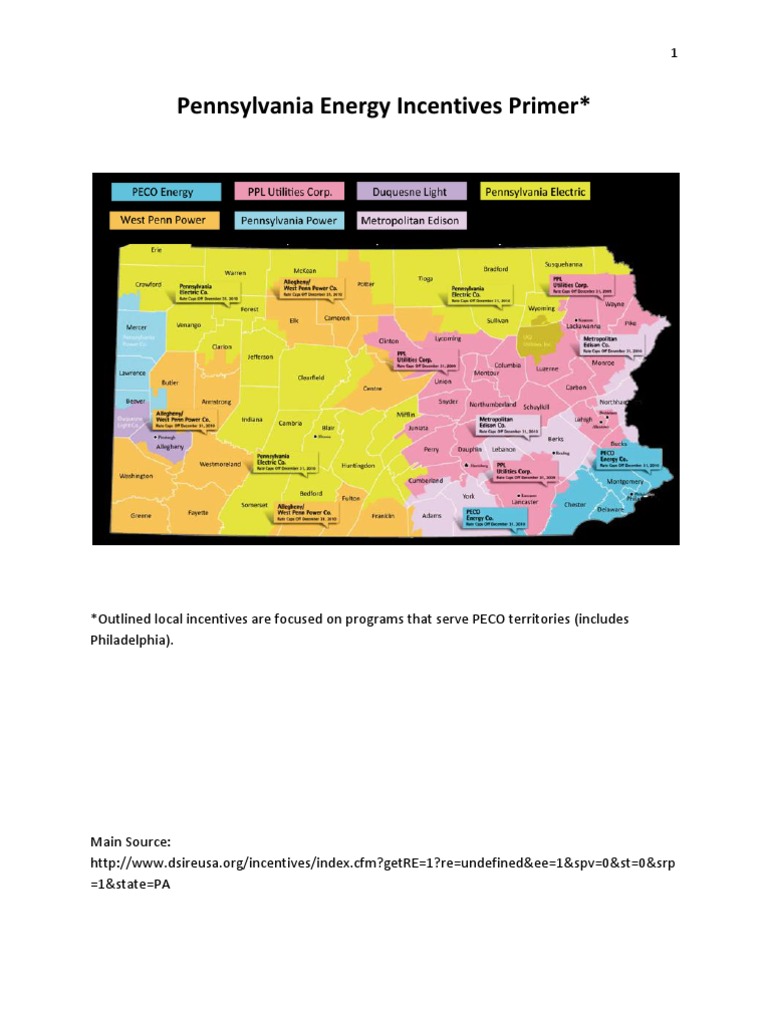 Pennsylvania Energy Incentives Primer | PDF | Efficient Energy Use ...