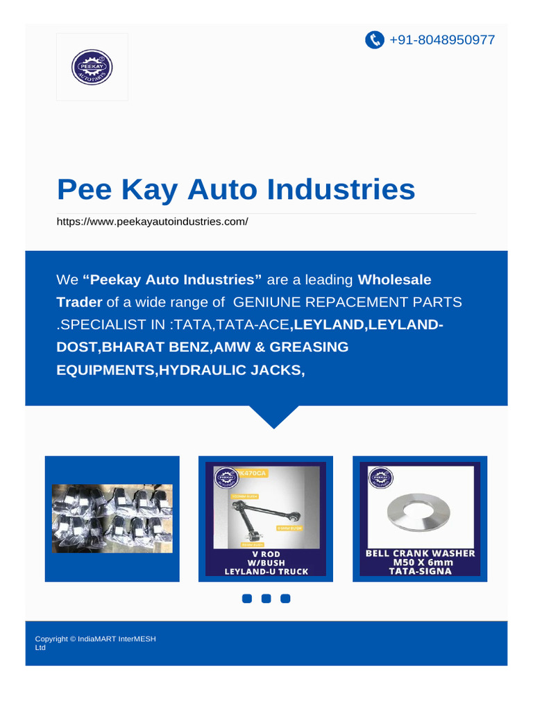 Pee Kay Auto Industries | PDF | Brake | Truck