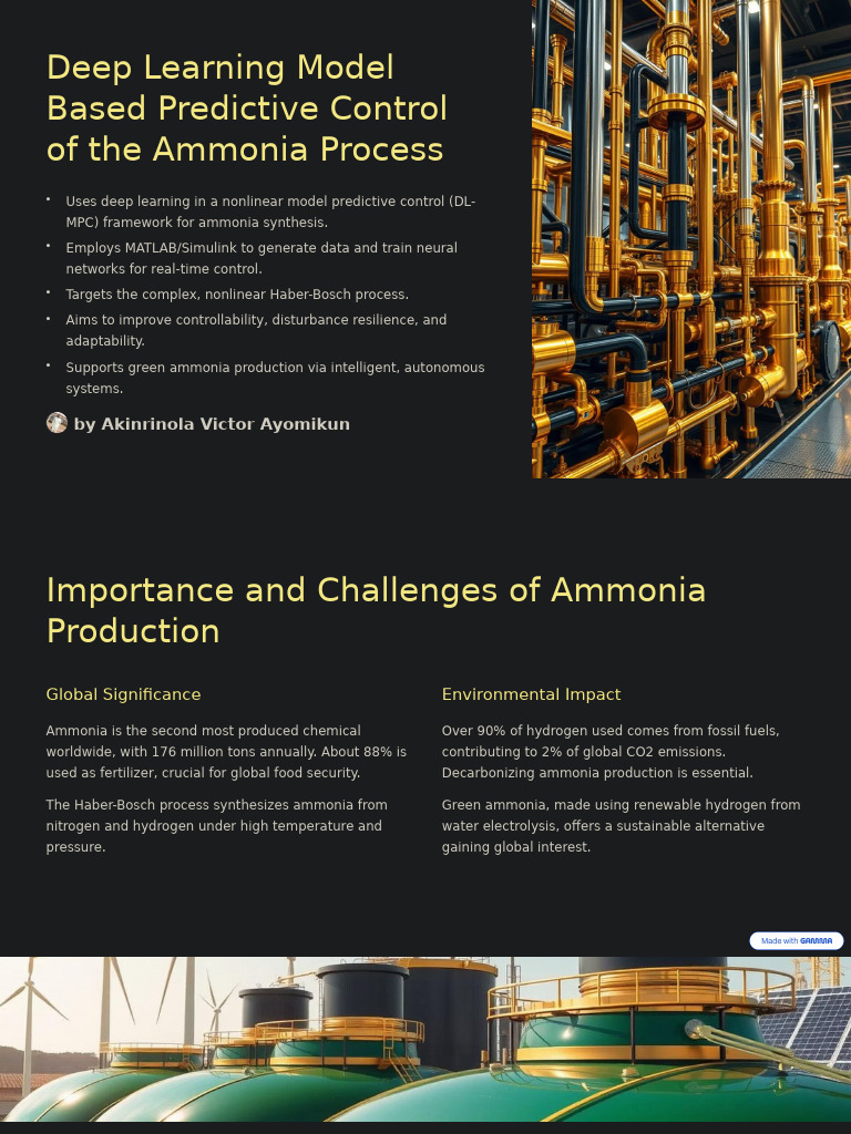 Deep Learning Model Based Predictive Control of The Ammonia Process | PDF | Simulation | Ammonia