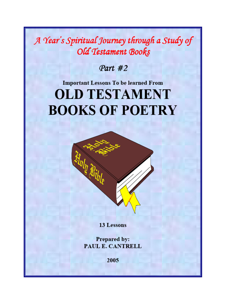 Ot Poetry Books (2), Lessons From | PDF | Book Of Job | Book Of Proverbs