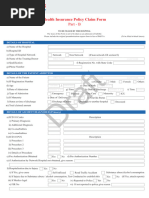 HDFC Ergo Health Claim Form Part B | PDF | Receipt | Hospital