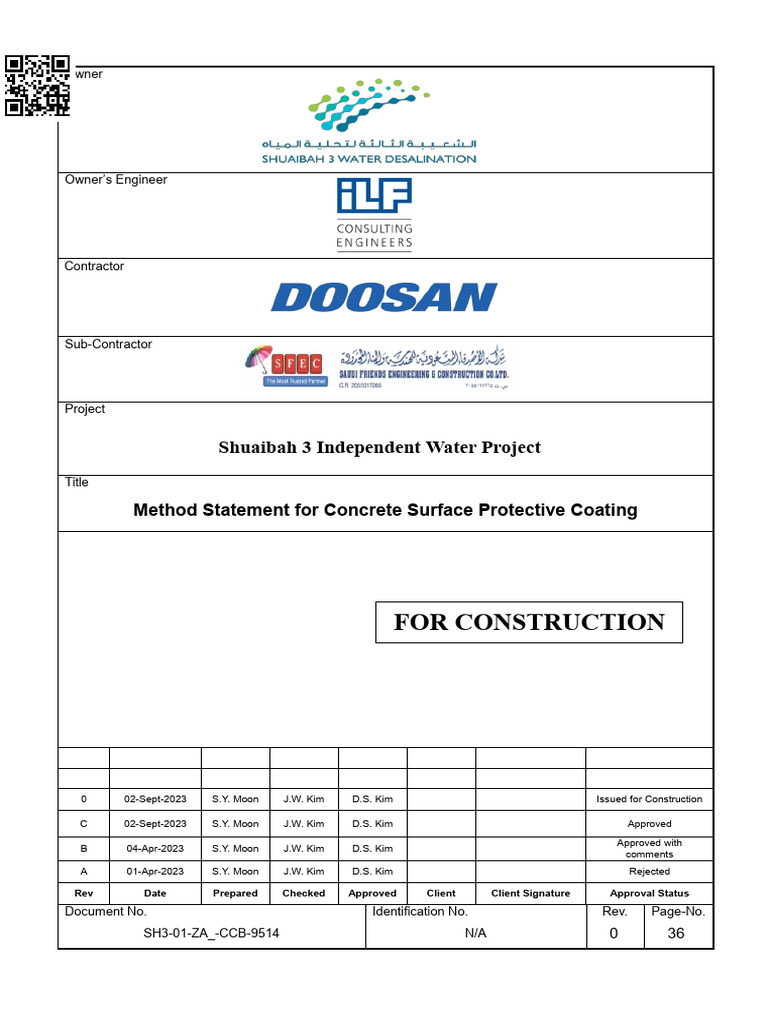 Concrete Coating Method Statement Guide | PDF | Coating | Personal ...