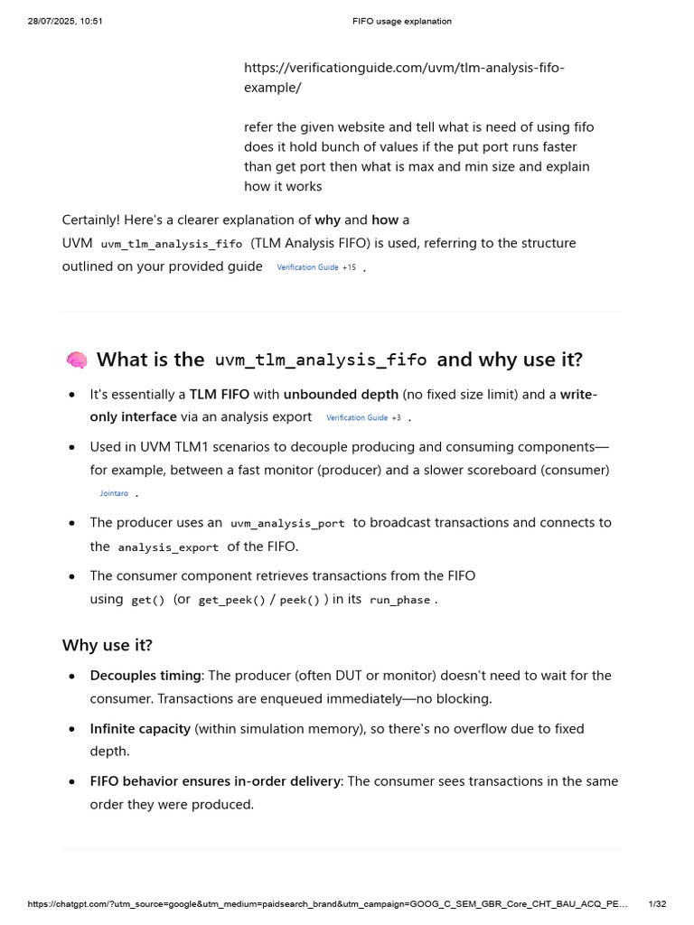 Analysis FIFO Usage Explanation | PDF | Parameter (Computer Programming) | Computer Programming