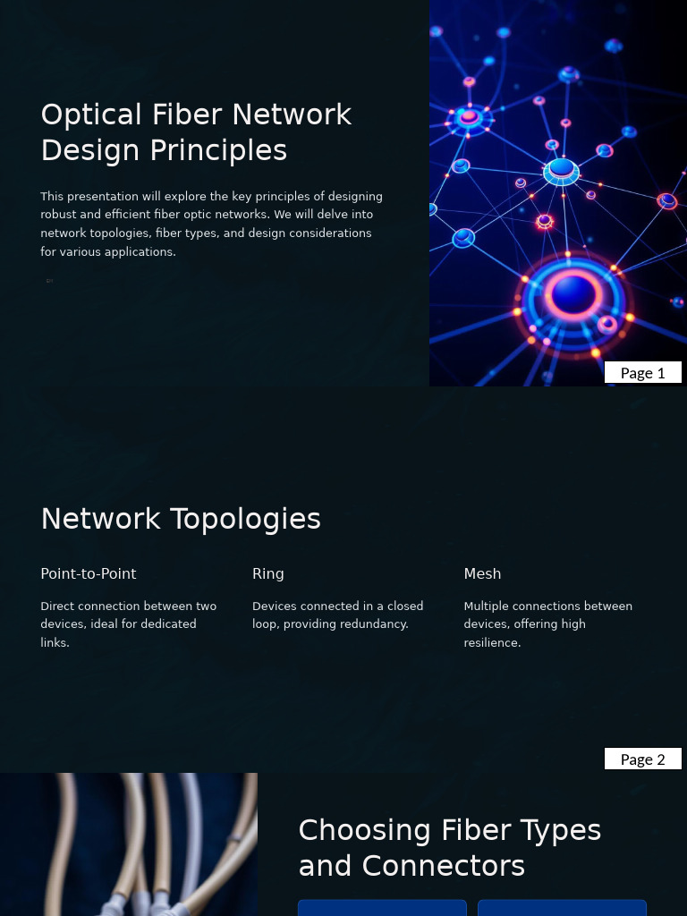 Day 2 Module 3 - Optical Fiber Network Design Principles | PDF ...