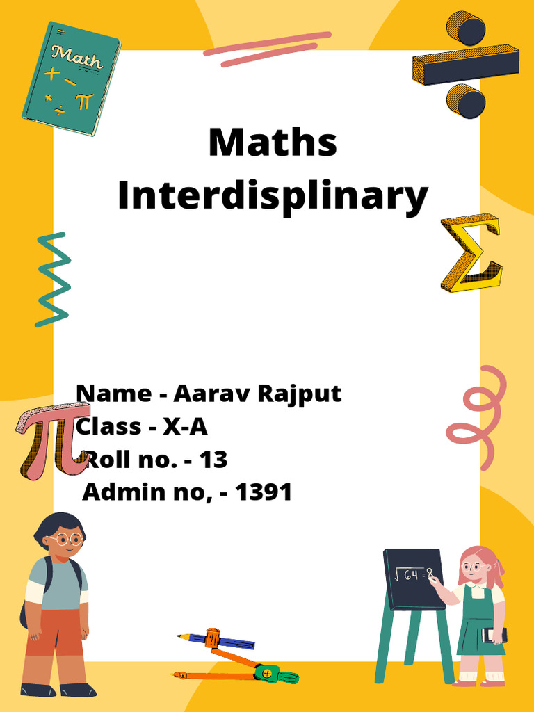 Yellow Illustration Math Blank Paper A4 Document | PDF