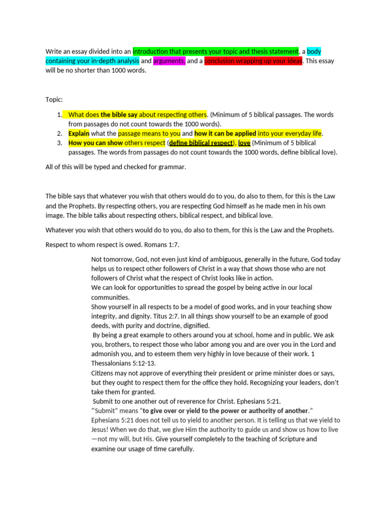 Ethan's homework | PDF | Bible | Love