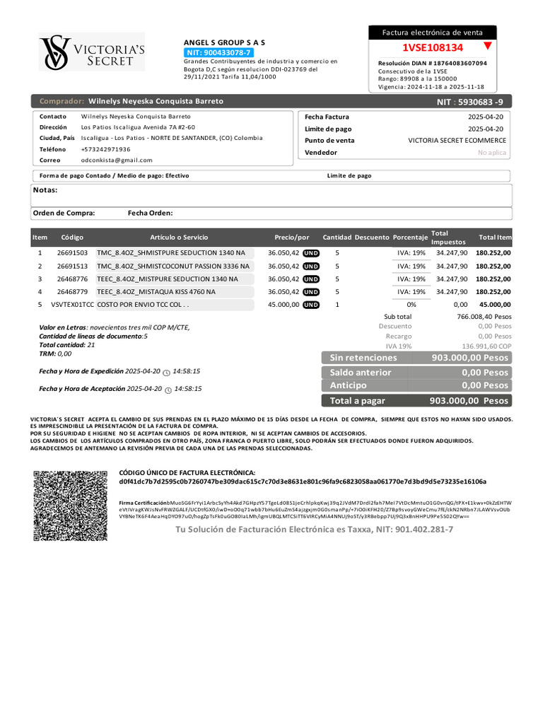 PDF 0900433078000250000119256 | PDF | Factura | Pagos