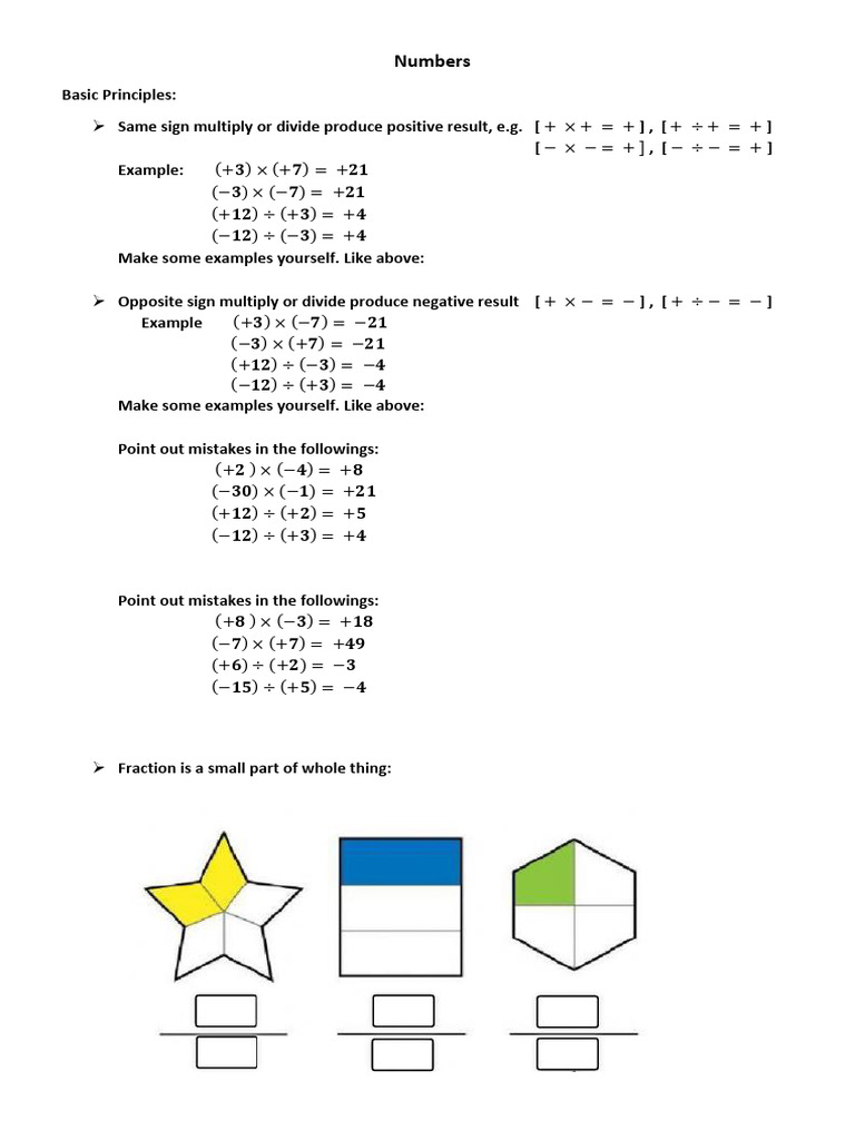 Multiplication and Division Rules | PDF
