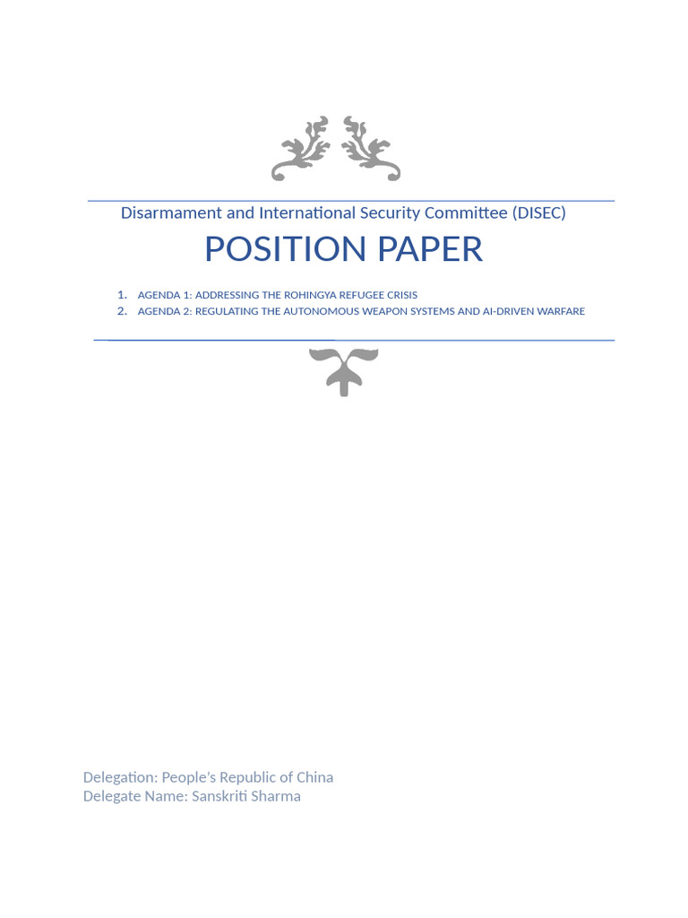 Disarmament and International Security Committee | PDF | Artificial ...