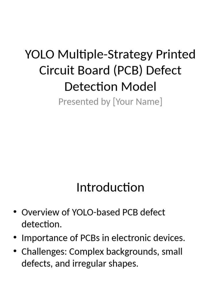 YOLO PCB Defect Detection Seminar | PDF