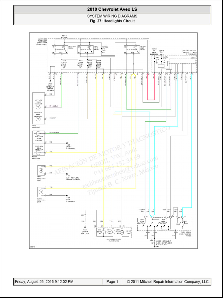 aveo-ls-2010-diagramas_faros | PDF