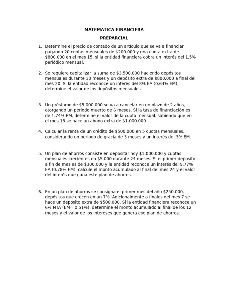 Preparcial Tercer Corte | PDF