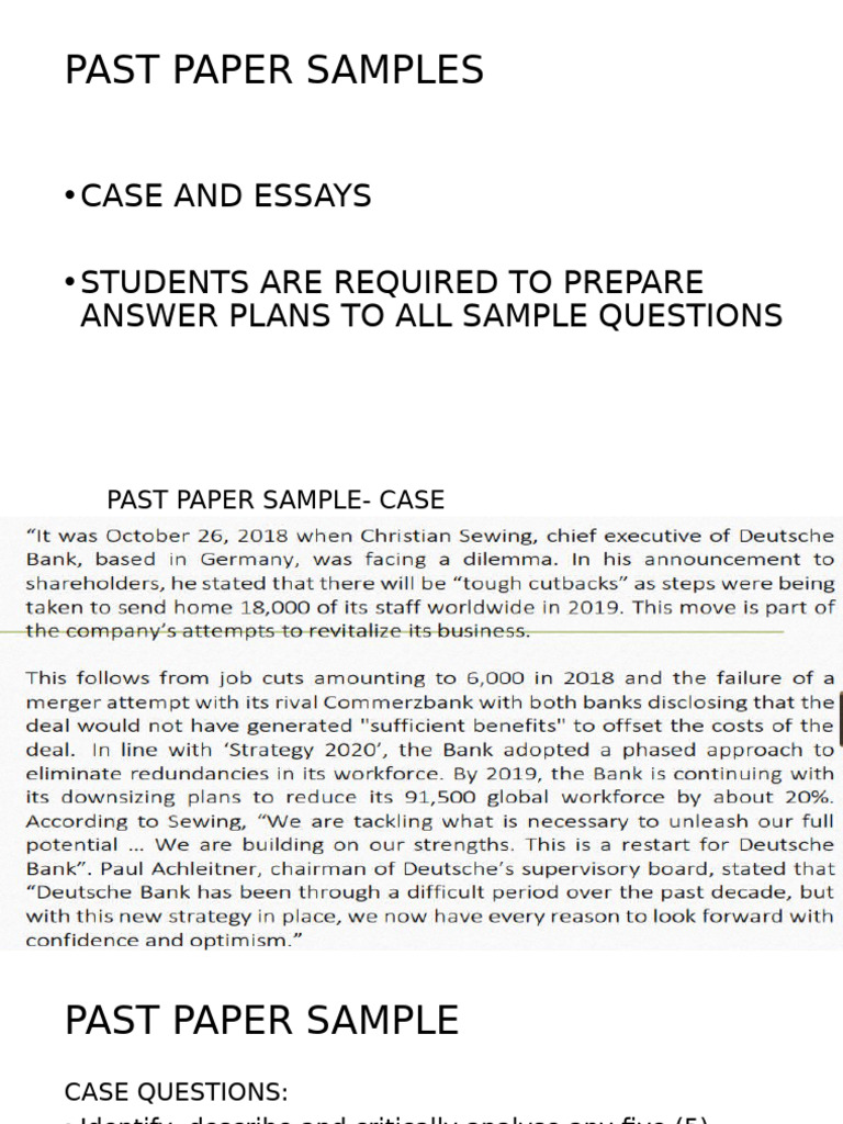 Past Paper Sample | PDF