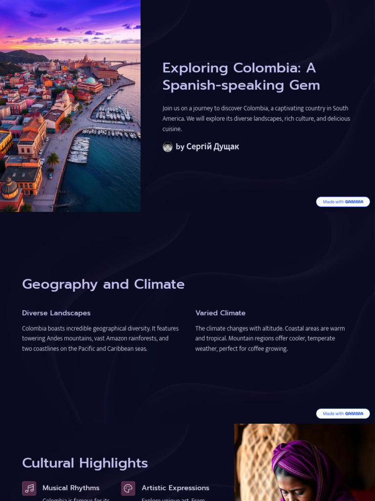 Exploring Colombia A Spanish Speaking Gem | PDF | Colombia | Cuisine