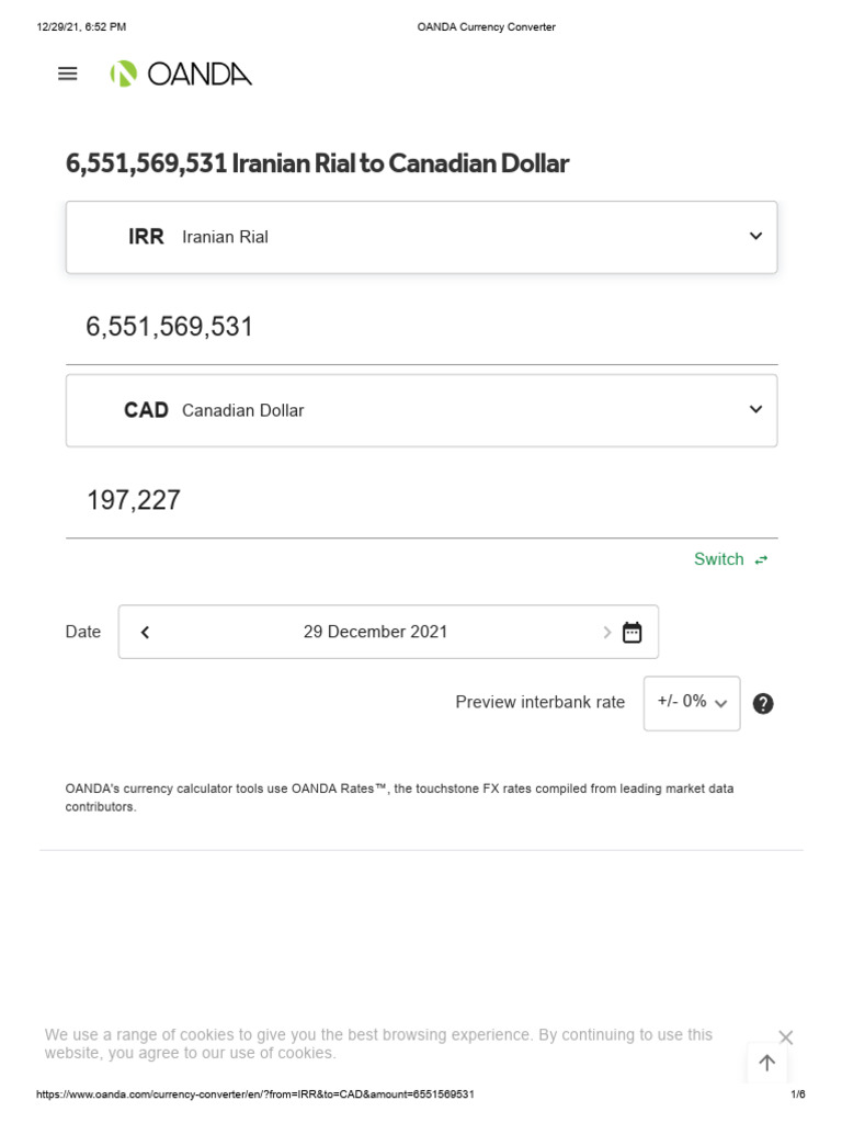OANDA Currency Converter Overview | PDF | Currency | Canadian Dollar